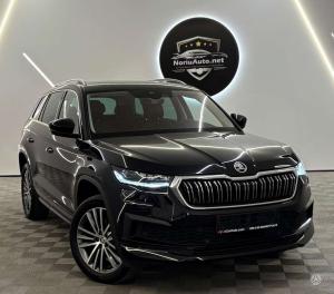 Black Skoda Kodiaq 2022 in Marijampole, with an engine capacity of 1.97 L and mileage of 139 thousand km for 28999 €, photo  on AUTOMOTO.COM.LV