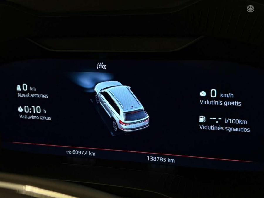 Black Skoda Kodiaq 2022 in Marijampole, with an engine capacity of 1.97 L and mileage of 139 thousand km for 28999 €, photo 9 on AUTOMOTO.COM.LV