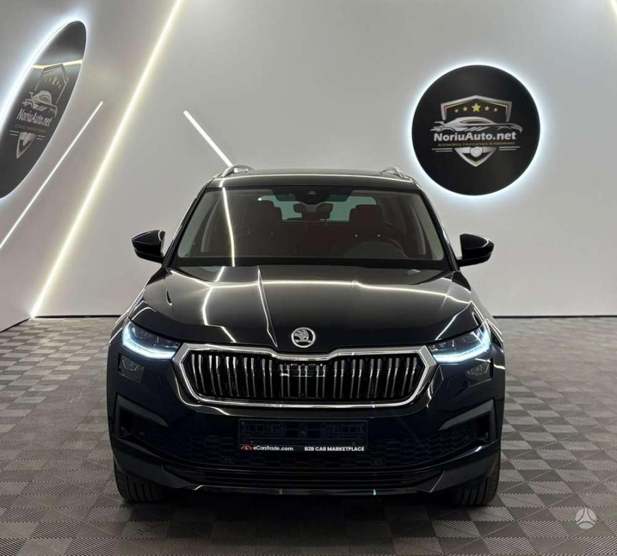 Black Skoda Kodiaq 2022 in Marijampole, with an engine capacity of 1.97 L and mileage of 139 thousand km for 28999 €, photo 19 on AUTOMOTO.COM.LV