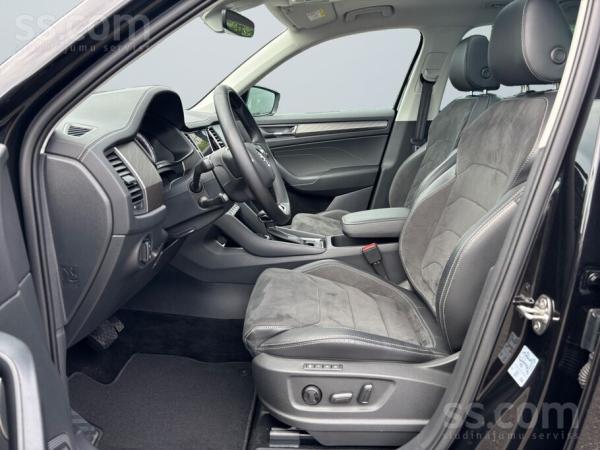Black Skoda Kodiaq 2022 in Riga, with an engine capacity of 2.00 L and mileage of 86 thousand km for 27220 €, photo 9 on AUTOMOTO.COM.LV