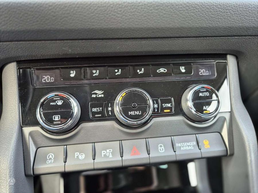 Black Skoda Kodiaq 2022 in Vilnius, with an engine capacity of 1.97 L and mileage of 186 thousand km for 25400 €, photo 18 on AUTOMOTO.COM.LV