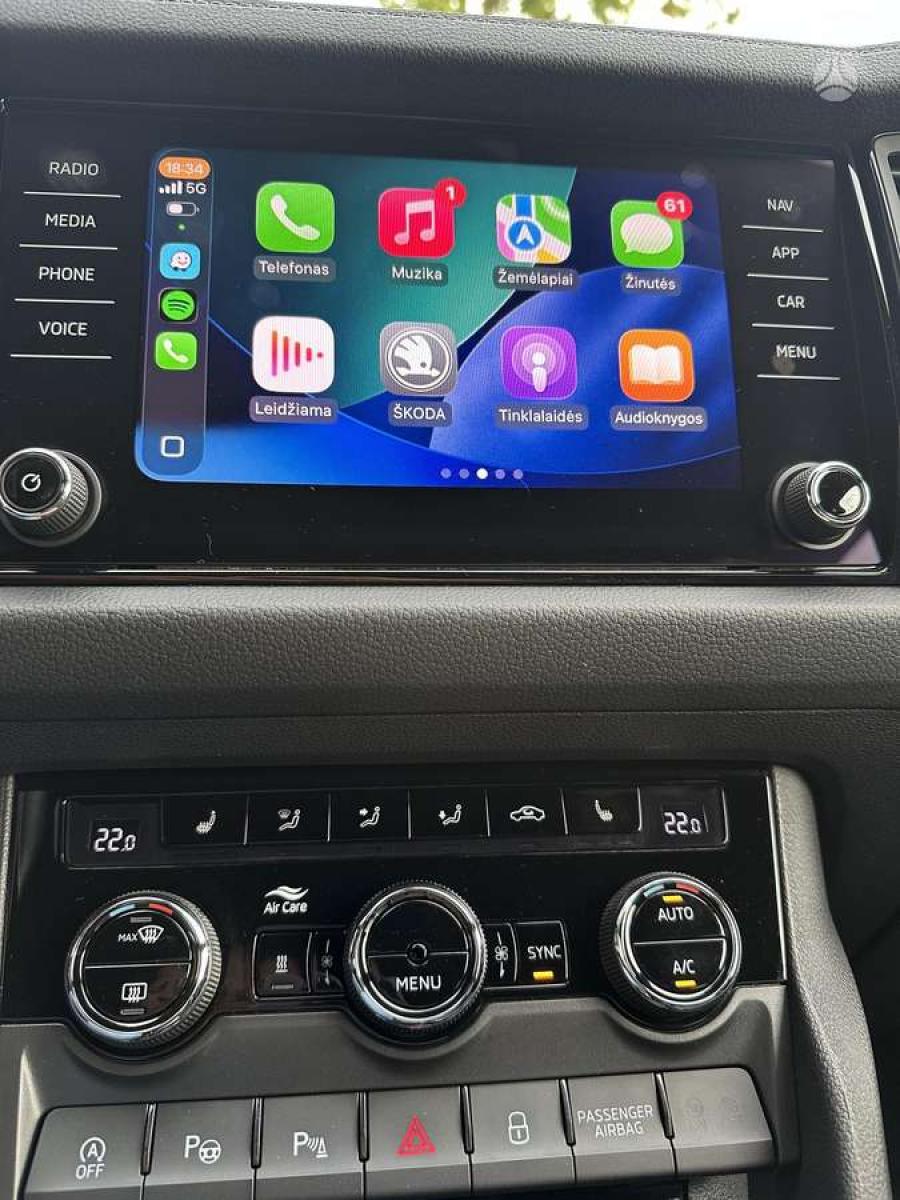 Черный Шкода Kodiaq 2022 в Клайпеда, объемом двигателя 1.97 л и пробегом 65 тыс. км за 33800 €, фото 18 на AUTOMOTO.COM.LV