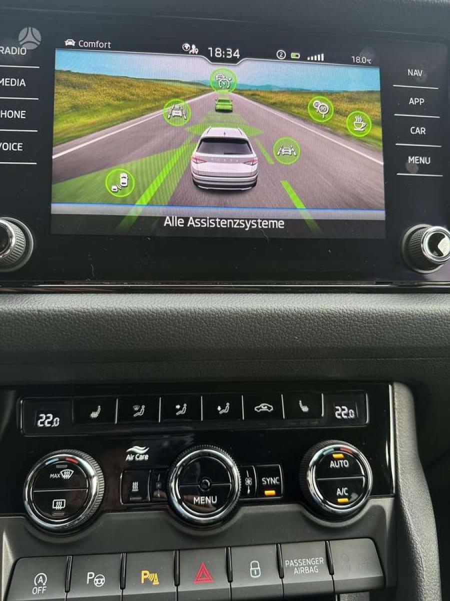 Черный Шкода Kodiaq 2022 в Клайпеда, объемом двигателя 1.97 л и пробегом 65 тыс. км за 33800 €, фото 21 на AUTOMOTO.COM.LV