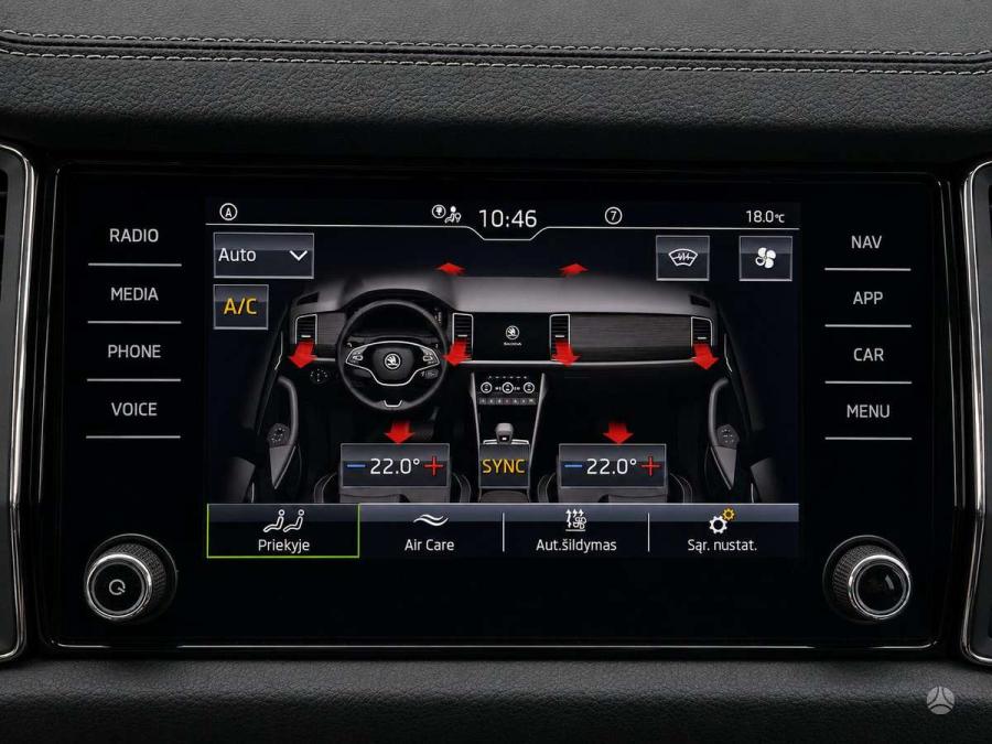 Черный Шкода Kodiaq 2022 в Вильнюс, объемом двигателя 1.97 л и пробегом 168 тыс. км за 24750 €, фото 15 на AUTOMOTO.COM.LV