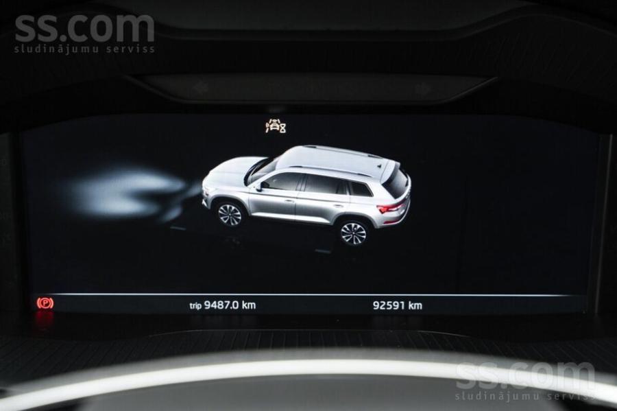 Black Skoda Kodiaq 2022 in Riga, with an engine capacity of 2.00 L and mileage of 93 thousand km for 31350 €, photo 24 on AUTOMOTO.COM.LV