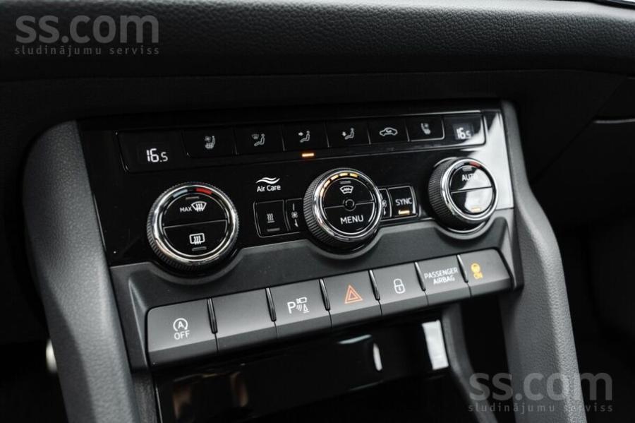 Black Skoda Kodiaq 2022 in Riga, with an engine capacity of 2.00 L and mileage of 93 thousand km for 31350 €, photo 27 on AUTOMOTO.COM.LV