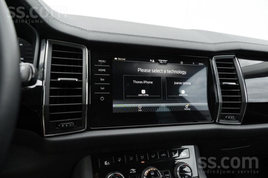 Black Skoda Kodiaq 2022 in Riga, with an engine capacity of 2.00 L and mileage of 93 thousand km for 31350 €, photo 31 on AUTOMOTO.COM.LV