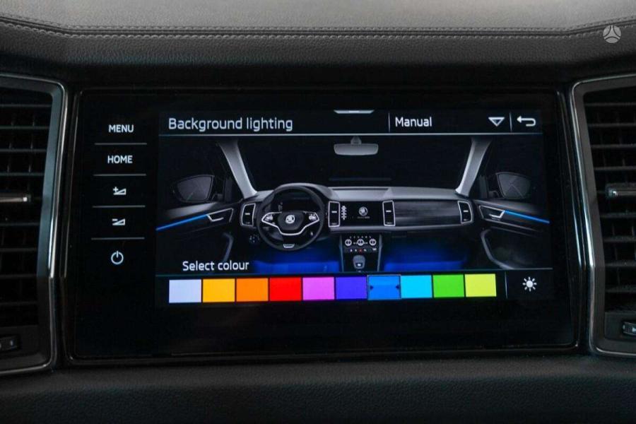 Black Skoda Kodiaq 2022 in Vilnius, with an engine capacity of 2.00 L and mileage of 108 thousand km for 32500 €, photo 15 on AUTOMOTO.COM.LV