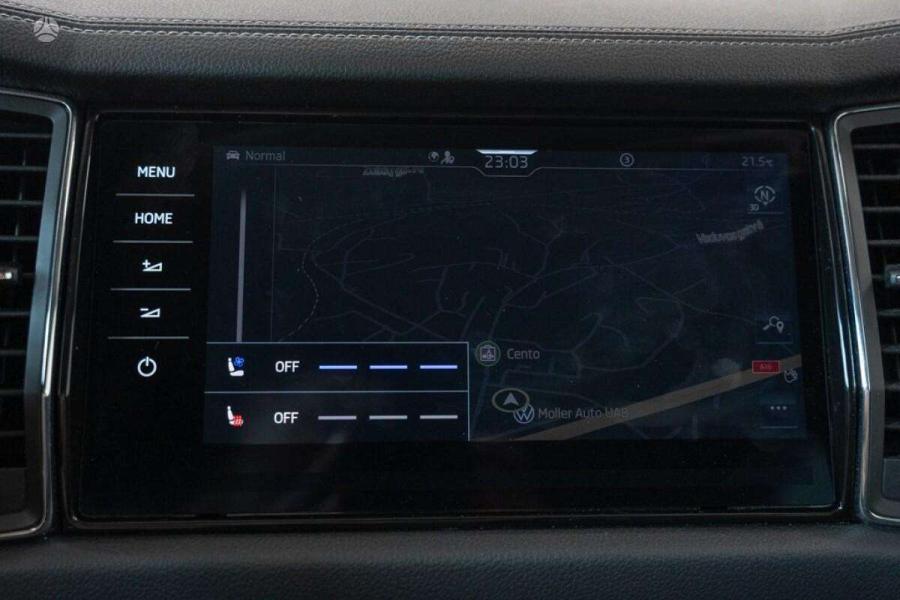 Black Skoda Kodiaq 2022 in Vilnius, with an engine capacity of 2.00 L and mileage of 108 thousand km for 32500 €, photo 18 on AUTOMOTO.COM.LV