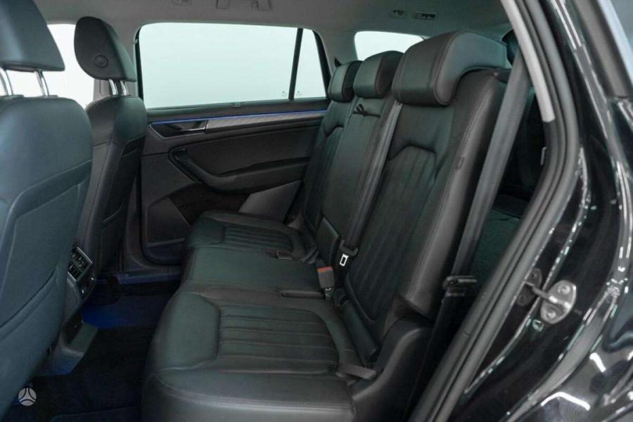 Black Skoda Kodiaq 2022 in Vilnius, with an engine capacity of 2.00 L and mileage of 108 thousand km for 32500 €, photo 21 on AUTOMOTO.COM.LV