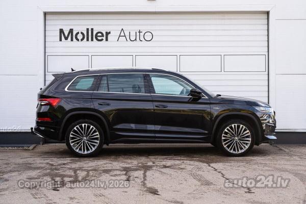 Black Skoda Kodiaq 2023 in Riga, with an engine capacity of 2.00 L and mileage of 145 thousand km for 38635 €, photo 3 on AUTOMOTO.COM.LV