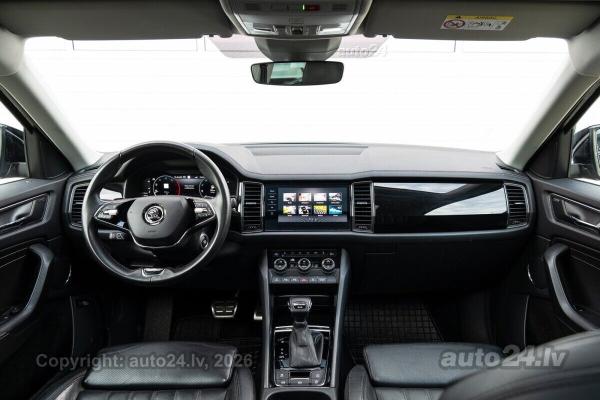 Black Skoda Kodiaq 2023 in Riga, with an engine capacity of 2.00 L and mileage of 145 thousand km for 38635 €, photo 6 on AUTOMOTO.COM.LV