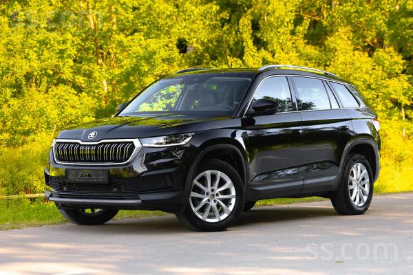 Black Skoda Kodiaq 2023 in Riga, with an engine capacity of 2.00 L and mileage of 222 thousand km for 23300 €, photo 1 on AUTOMOTO.COM.LV