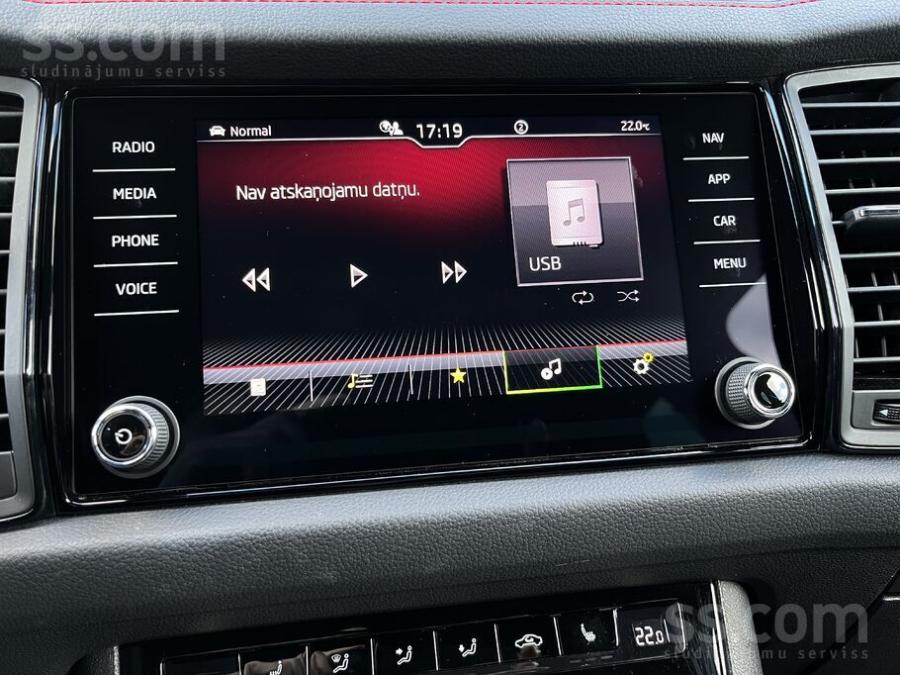 Черный Шкода Kodiaq 2023 в Рига, объемом двигателя 2.00 л и пробегом 58 тыс. км за 35990 €, фото 15 на AUTOMOTO.COM.LV