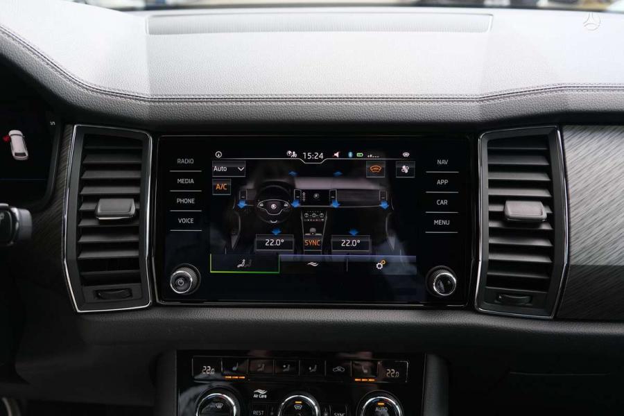 Черный Шкода Kodiaq 2023 в Вильнюс, объемом двигателя 1.98 л и пробегом 120 тыс. км за 29500 €, фото 14 на AUTOMOTO.COM.LV
