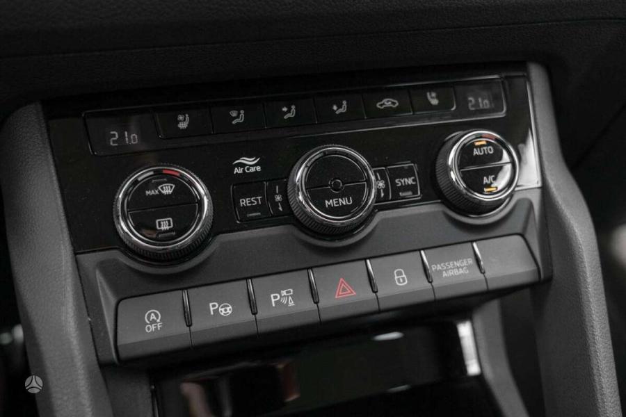 Black Skoda Kodiaq 2023 in Vilnius, with an engine capacity of 2.00 L and mileage of 163 thousand km for 27700 €, photo 15 on AUTOMOTO.COM.LV