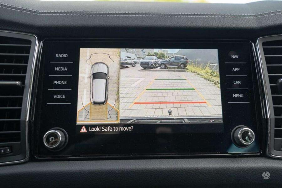 Black Skoda Kodiaq 2023 in Vilnius, with an engine capacity of 2.00 L and mileage of 163 thousand km for 27700 €, photo 18 on AUTOMOTO.COM.LV
