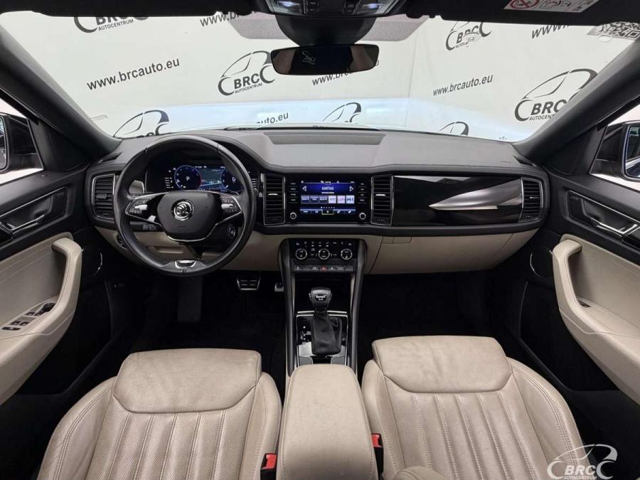 Black Skoda Kodiaq 2023 in Vilnius, with an engine capacity of 1.98 L and mileage of 86 thousand km for 33500 €, photo 5 on AUTOMOTO.COM.LV