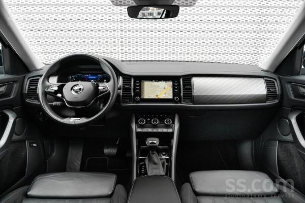 Black Skoda Kodiaq 2023 in Riga, with an engine capacity of 2.00 L and mileage of 122 thousand km for 27000 €, photo 6 on AUTOMOTO.COM.LV