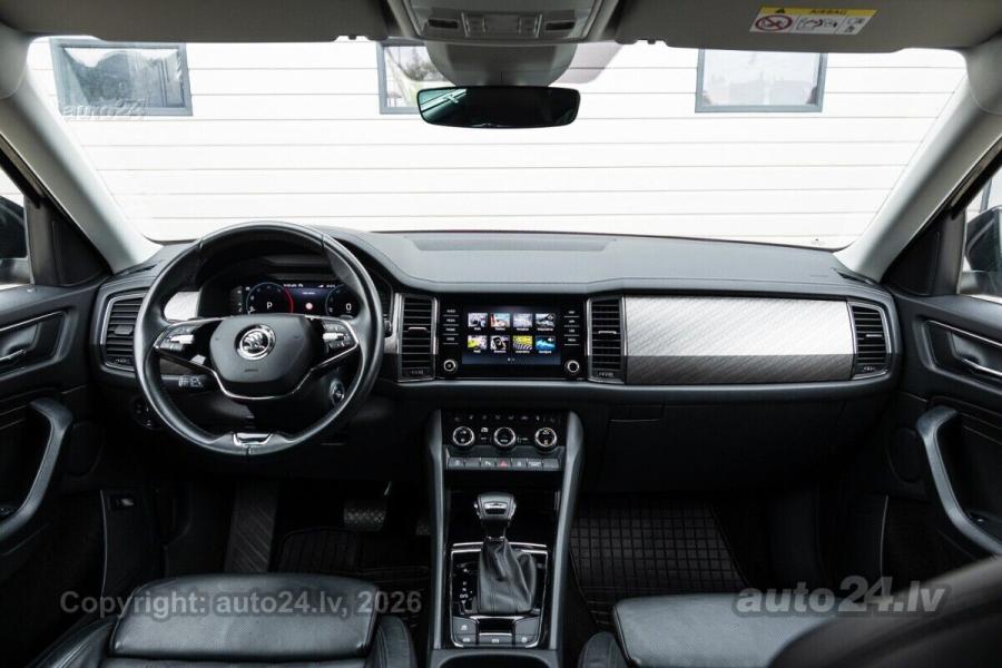 Black Skoda Kodiaq 2023 in Jelgava, with an engine capacity of 2.00 L and mileage of 158 thousand km for 29976 €, photo 13 on AUTOMOTO.COM.LV