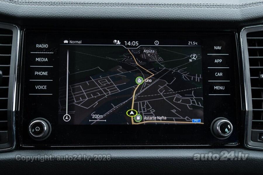 Black Skoda Kodiaq 2023 in Jelgava, with an engine capacity of 2.00 L and mileage of 158 thousand km for 29976 €, photo 17 on AUTOMOTO.COM.LV