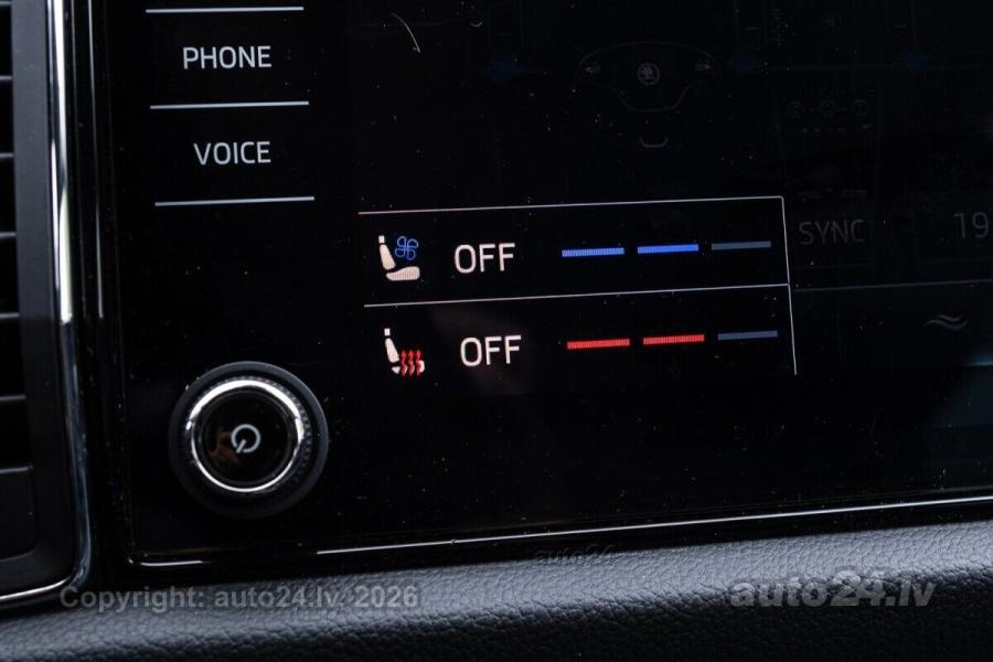 Black Skoda Kodiaq 2023 in Jelgava, with an engine capacity of 2.00 L and mileage of 158 thousand km for 29976 €, photo 21 on AUTOMOTO.COM.LV