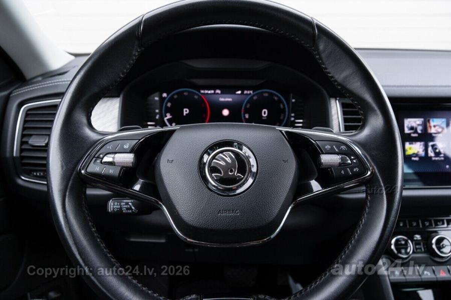 Black Skoda Kodiaq 2023 in Jelgava, with an engine capacity of 2.00 L and mileage of 158 thousand km for 29976 €, photo 24 on AUTOMOTO.COM.LV