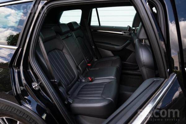 Black Skoda Kodiaq 2023 in Riga, with an engine capacity of 2.00 L and mileage of 116 thousand km for 31950 €, photo 8 on AUTOMOTO.COM.LV