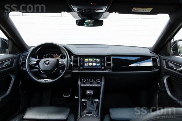 Black Skoda Kodiaq 2023 in Riga, with an engine capacity of 2.00 L and mileage of 116 thousand km for 31950 €, photo 9 on AUTOMOTO.COM.LV