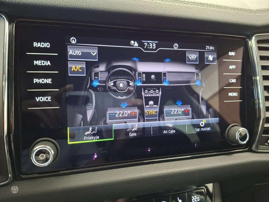 Черный Шкода Kodiaq 2023 в Каунас, объемом двигателя 1.97 л и пробегом 167 тыс. км за 24200 €, фото 25 на AUTOMOTO.COM.LV
