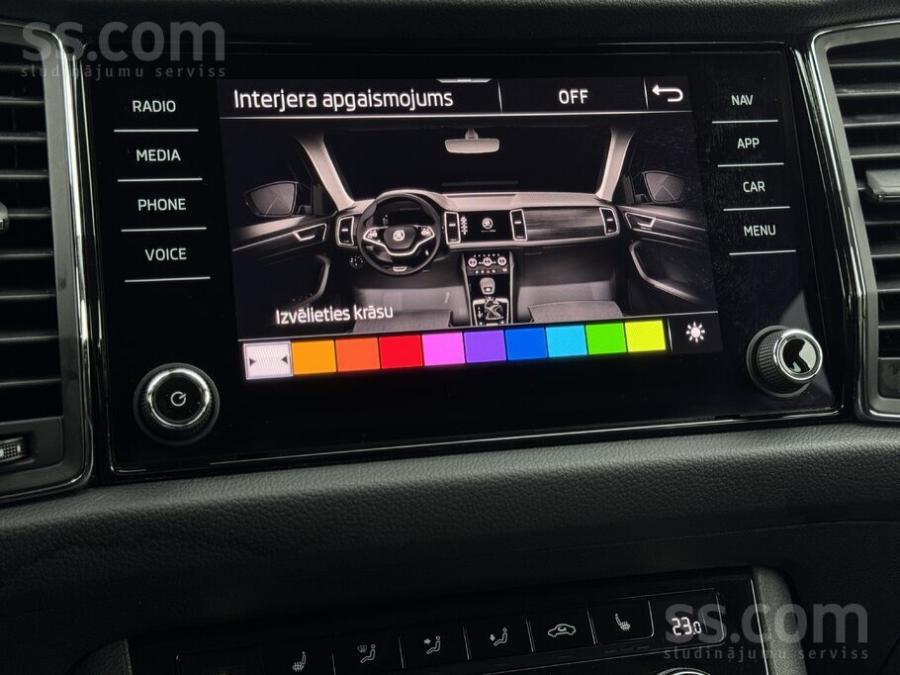 Черный Шкода Kodiaq 2023 в Валмиера, объемом двигателя 2.00 л и пробегом 97 тыс. км за 28500 €, фото 20 на AUTOMOTO.COM.LV