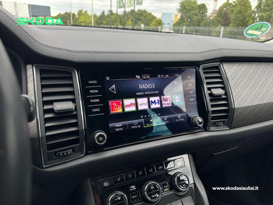 Black Skoda Kodiaq 2023 in Siauliai, with an engine capacity of 1.97 L and mileage of 244 thousand km for 24000 €, photo 24 on AUTOMOTO.COM.LV
