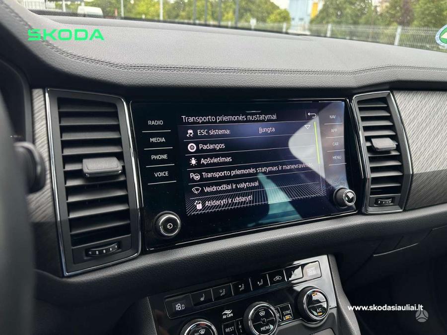 Black Skoda Kodiaq 2023 in Siauliai, with an engine capacity of 1.97 L and mileage of 244 thousand km for 24000 €, photo 28 on AUTOMOTO.COM.LV