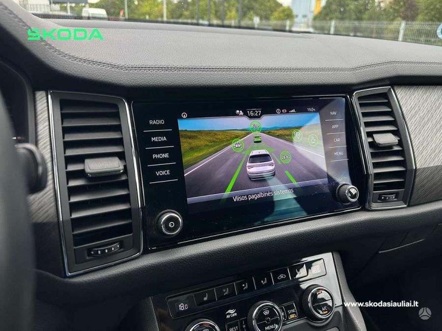 Black Skoda Kodiaq 2023 in Siauliai, with an engine capacity of 1.97 L and mileage of 244 thousand km for 24000 €, photo 31 on AUTOMOTO.COM.LV
