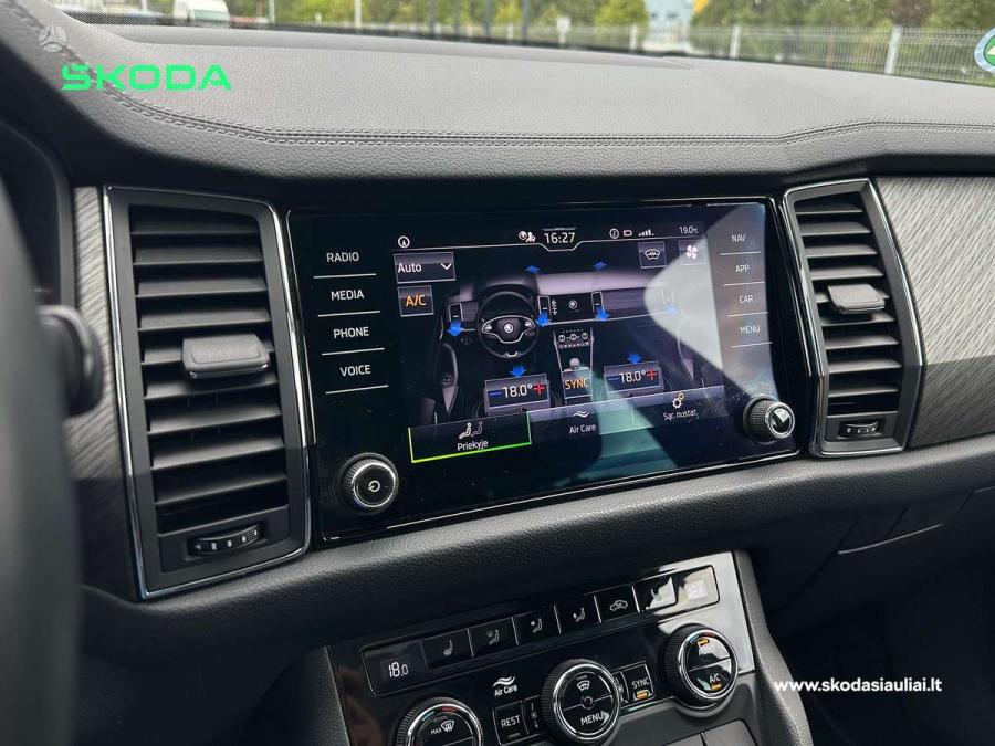 Black Skoda Kodiaq 2023 in Siauliai, with an engine capacity of 1.97 L and mileage of 244 thousand km for 24000 €, photo 32 on AUTOMOTO.COM.LV