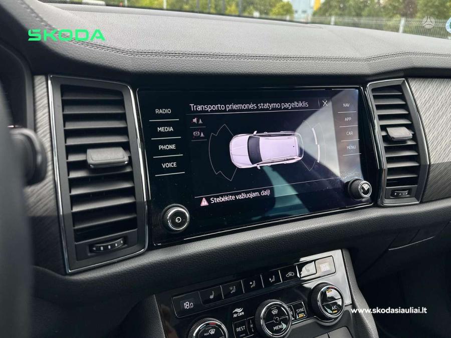 Black Skoda Kodiaq 2023 in Siauliai, with an engine capacity of 1.97 L and mileage of 244 thousand km for 24000 €, photo 34 on AUTOMOTO.COM.LV