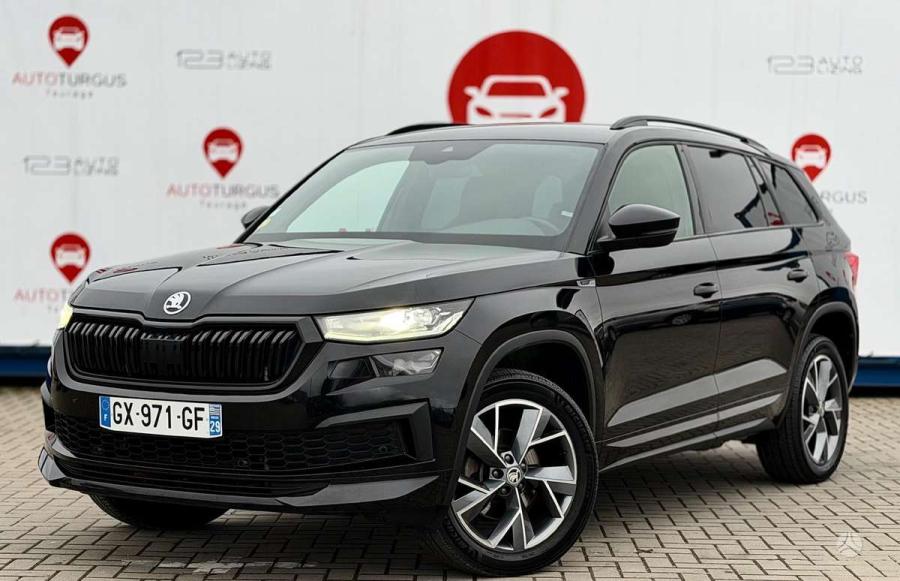 Black Skoda Kodiaq 2024 in Taurage, with an engine capacity of 2.00 L and mileage of 153 thousand km for 28900 €, photo 1 on AUTOMOTO.COM.LV