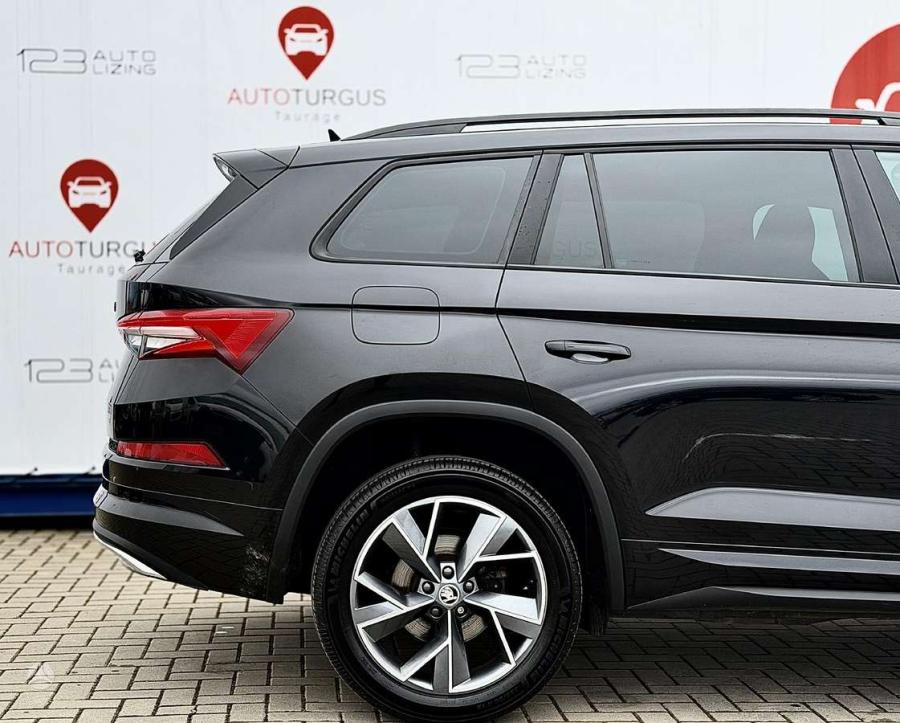 Black Skoda Kodiaq 2024 in Taurage, with an engine capacity of 2.00 L and mileage of 153 thousand km for 28900 €, photo 13 on AUTOMOTO.COM.LV