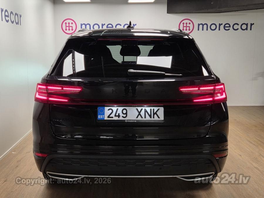 Черный Шкода Kodiaq 2024 в Таллин, объемом двигателя 2.00 л и пробегом 10 тыс. км за 45900 €, фото 6 на AUTOMOTO.COM.LV