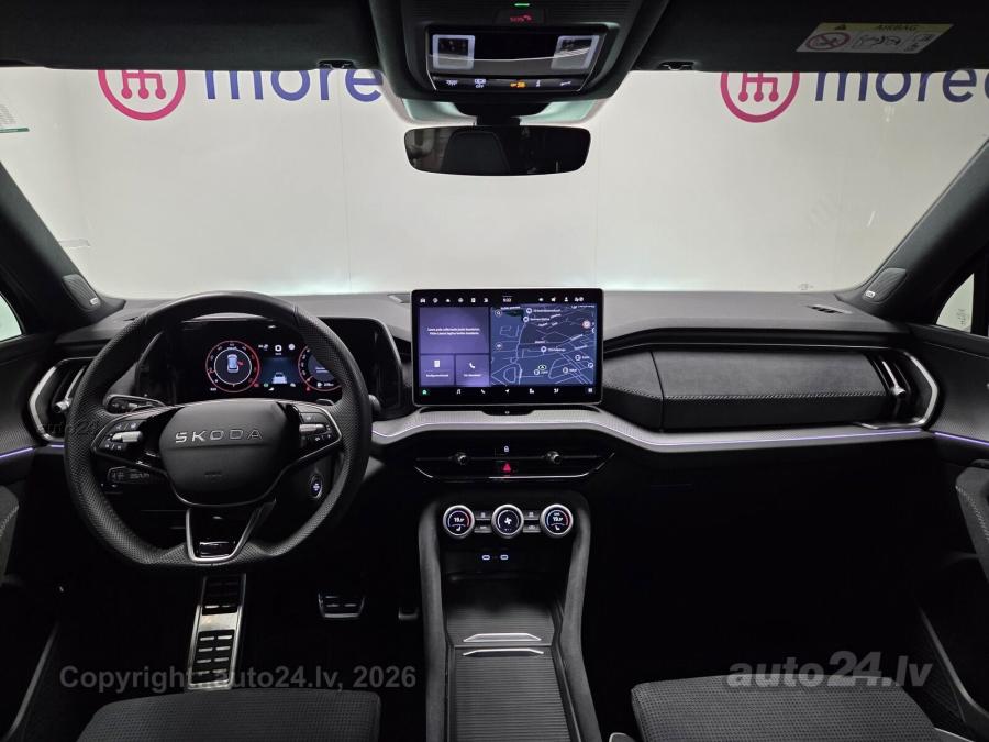 Черный Шкода Kodiaq 2024 в Таллин, объемом двигателя 2.00 л и пробегом 10 тыс. км за 45900 €, фото 9 на AUTOMOTO.COM.LV
