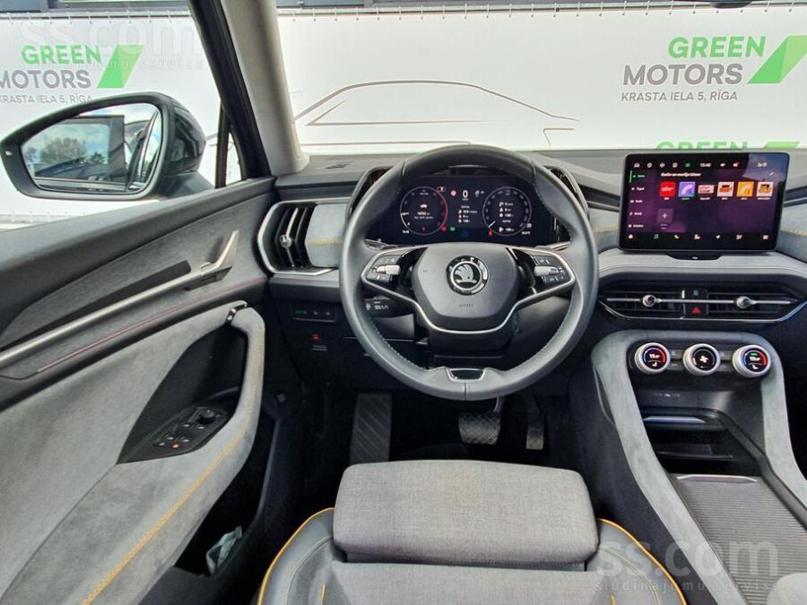 Черный Шкода Kodiaq 2024 в Рига, объемом двигателя 2.00 л и пробегом 20 тыс. км за 38500 €, фото 13 на AUTOMOTO.COM.LV