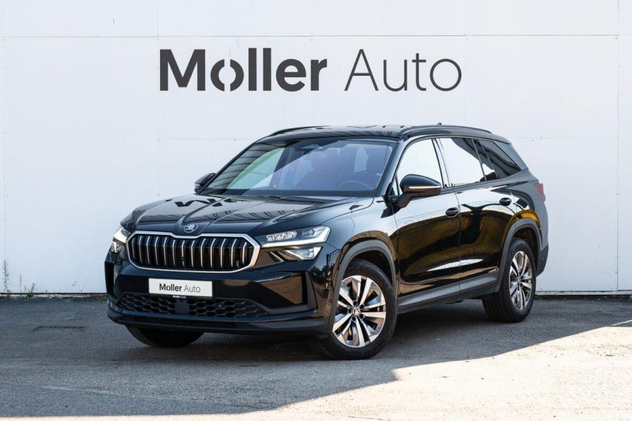 Black Skoda Kodiaq 2024 in Riga, with an engine capacity of 1.50 L and mileage of 39 thousand km for 33500 €, photo 1 on AUTOMOTO.COM.LV