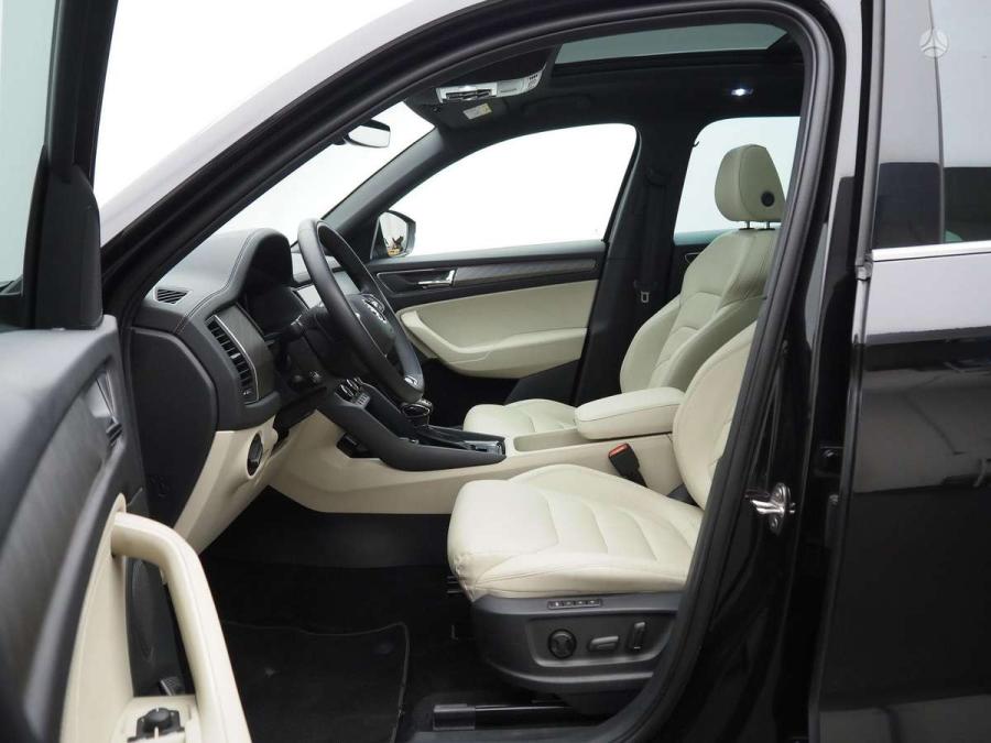 Black Skoda Kodiaq 2024 in Vilnius, with an engine capacity of 1.98 L and mileage of 134 thousand km for 31600 €, photo 9 on AUTOMOTO.COM.LV