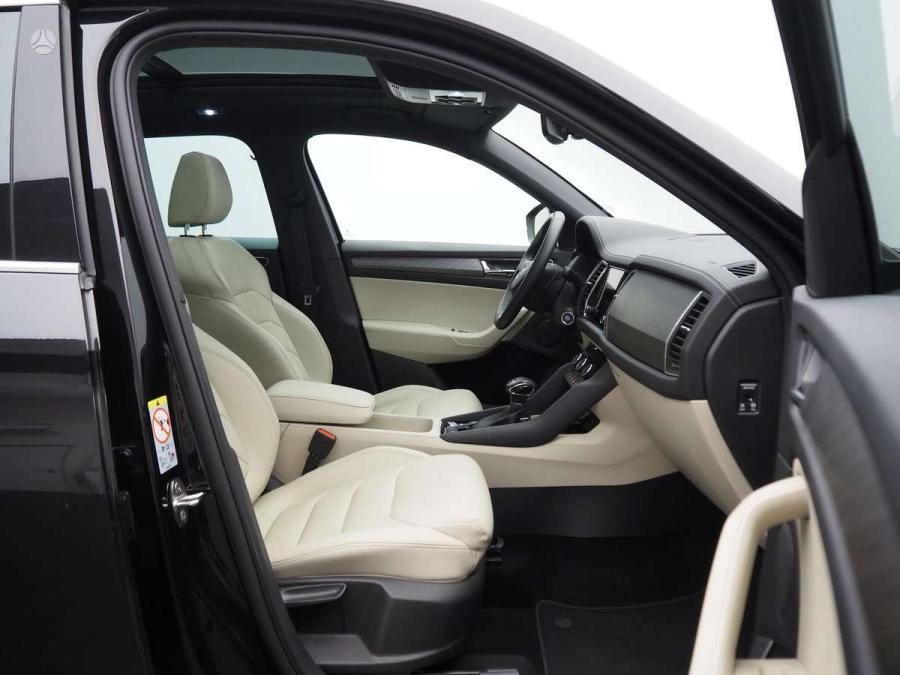 Black Skoda Kodiaq 2024 in Vilnius, with an engine capacity of 1.98 L and mileage of 134 thousand km for 31600 €, photo 12 on AUTOMOTO.COM.LV