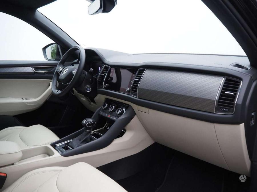 Black Skoda Kodiaq 2024 in Vilnius, with an engine capacity of 1.98 L and mileage of 134 thousand km for 31600 €, photo 13 on AUTOMOTO.COM.LV