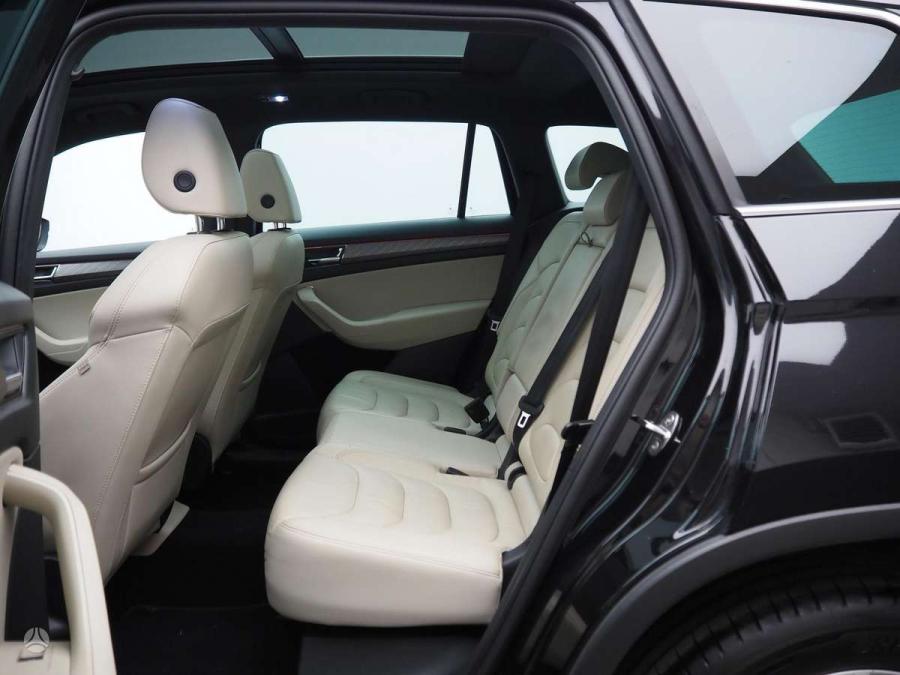 Black Skoda Kodiaq 2024 in Vilnius, with an engine capacity of 1.98 L and mileage of 134 thousand km for 31600 €, photo 15 on AUTOMOTO.COM.LV