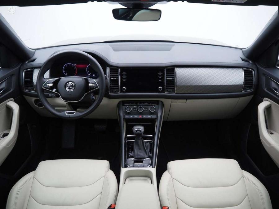 Black Skoda Kodiaq 2024 in Vilnius, with an engine capacity of 1.98 L and mileage of 134 thousand km for 31600 €, photo 17 on AUTOMOTO.COM.LV