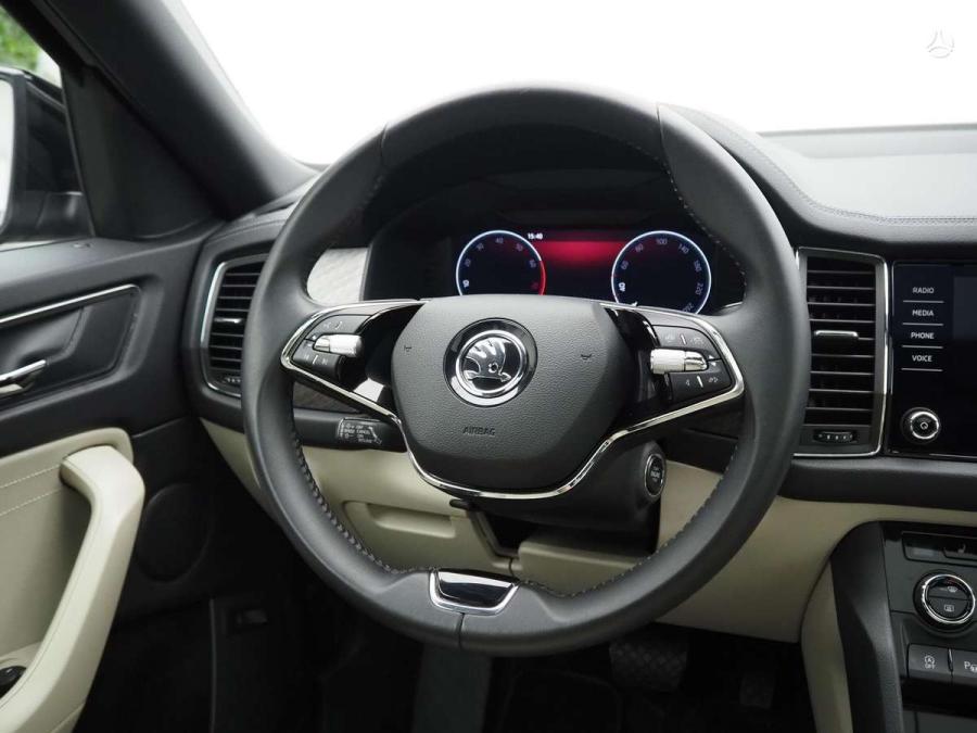 Black Skoda Kodiaq 2024 in Vilnius, with an engine capacity of 1.98 L and mileage of 134 thousand km for 31600 €, photo 21 on AUTOMOTO.COM.LV