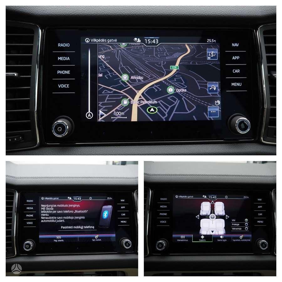 Black Skoda Kodiaq 2024 in Vilnius, with an engine capacity of 1.98 L and mileage of 134 thousand km for 31600 €, photo 26 on AUTOMOTO.COM.LV