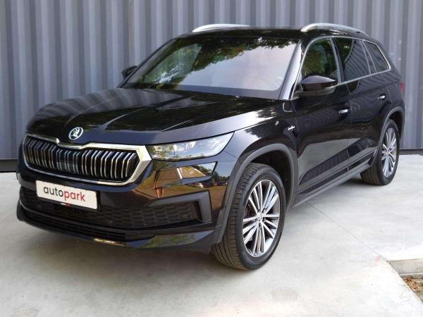 Melns Skoda Kodiaq 2024 Viļņa, ar dzinēja tilpumu 1.98 L un nobraukumu 74 tūkst. km par 37500 €, foto  vietnē AUTOMOTO.COM.LV
